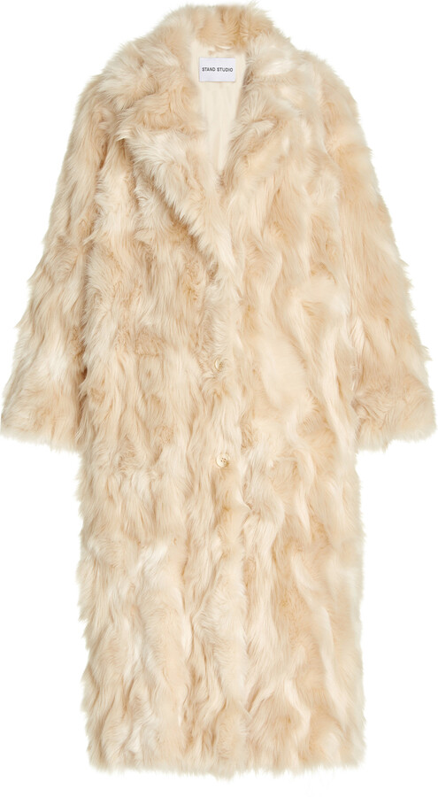 Stand Studio Paisleigh Long Faux Fur Coat - ShopStyle