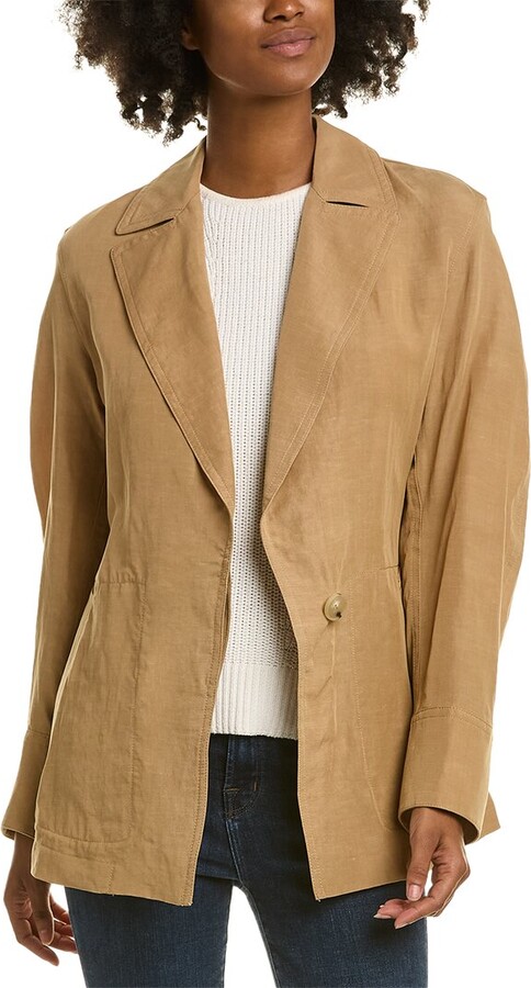 Vince Linen-Blend Safari Jacket - ShopStyle