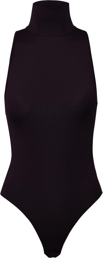 THE ANDAMANE Norah plum nylon bodysuit - ShopStyle