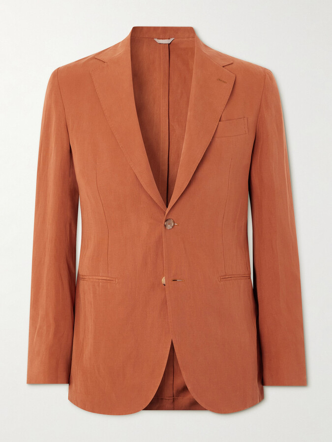 De Petrillo Lyocell, Linen and Cotton-Blend Suit Jacket - ShopStyle
