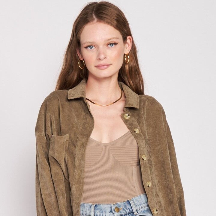 Emory Park Adeline Oversized Corduroy Shirt - ShopStyle T-shirts