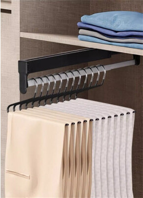 Thrones Designs Expandable Trousers Rack With Slide Rail And Goose-Type ...
