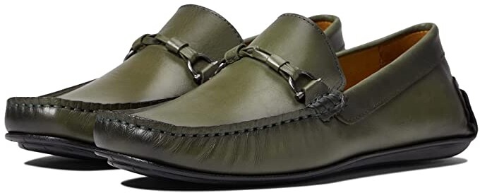 Massimo Matteo Leather Saddle Driver - ShopStyle Slip-ons & Loafers