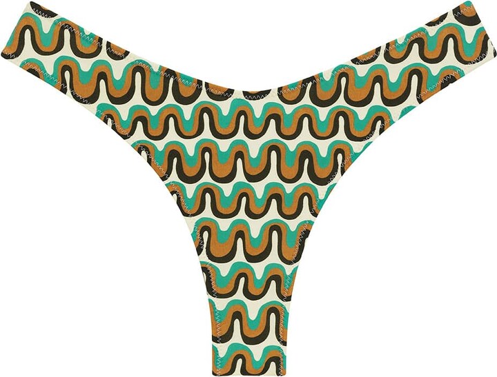 Montce Swim Groovy Added Coverage Lulu (Zig-Zag Stitch) Bikini Bottom - ShopStyle