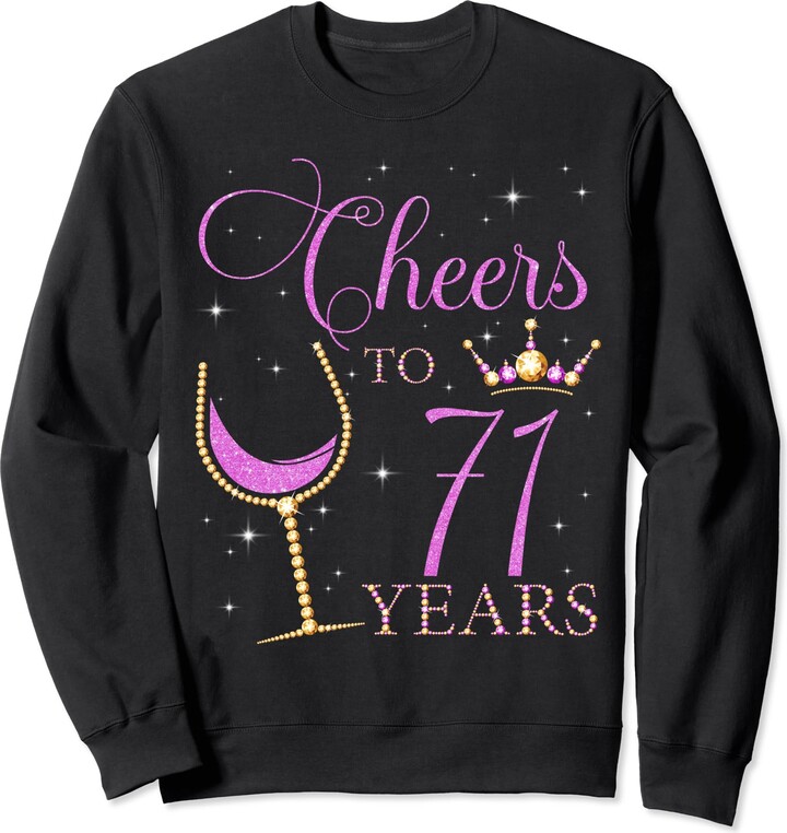 Cheers Royal Birthday Party Purple Style Cheers to 71 Years Old 71st ...