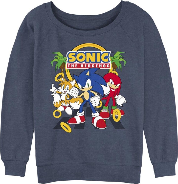Sonic the Hedgehog Women's Juniors' Checker Sonic Ring Sloucher Terry ...