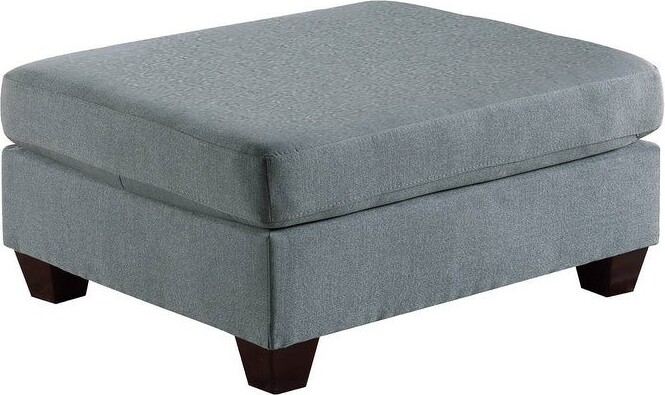 IGEMAN Rectangle Foot Stool, Ottoman with Wood Legs, Linen Like Fabric ...
