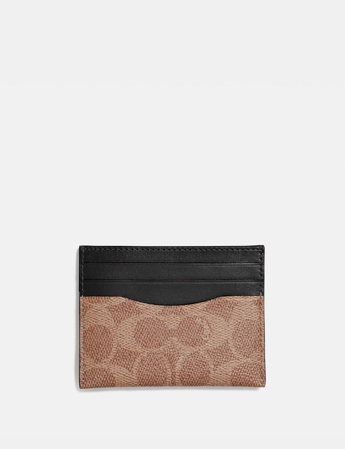 Coach Card Case In Signature Canvas - ShopStyle Wallets
