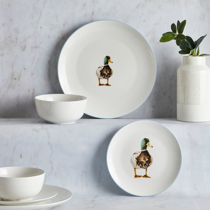 Dunelm Homestead Duck 12 Piece Dinner Set White - ShopStyle