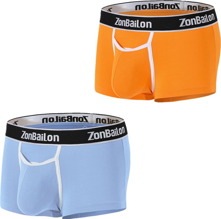 ZONBAILON Men's Underwear Comfy Boxer Briefs for Men Pouch Horizontal ...