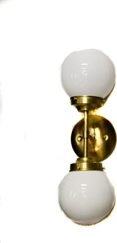 Etsy Mid Century Modern Double Glass Globe Wall Sconce/Ceiling Mount ...