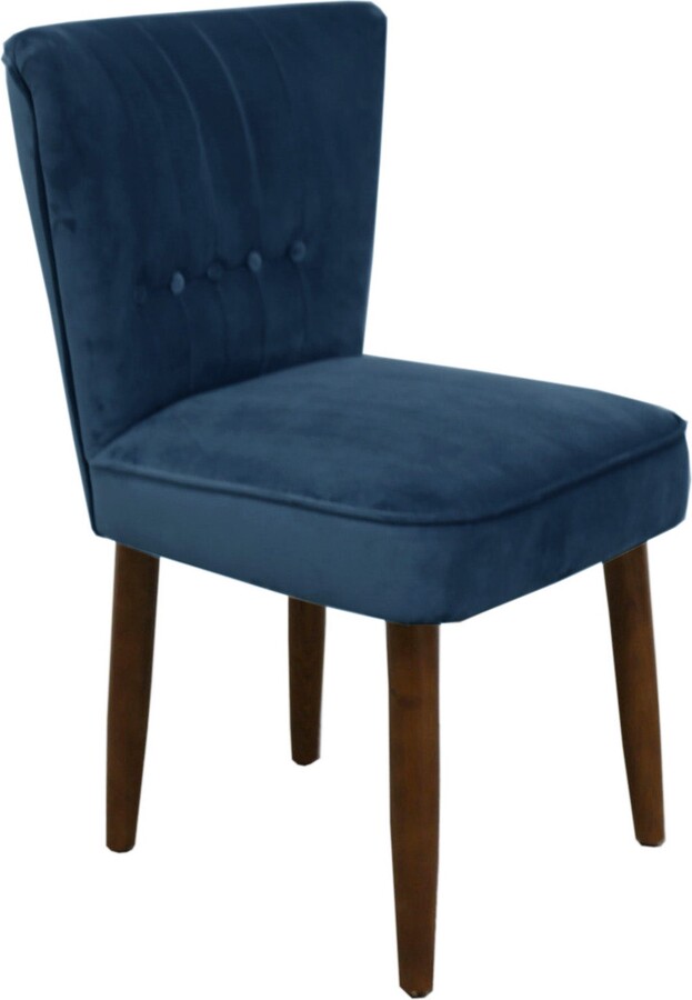 Dunelm Isla Dining Chair, Velvet Midnight Blue Isla - ShopStyle
