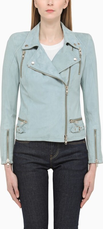 SWD by S.w.o.r.d. Light blue biker jacket - ShopStyle