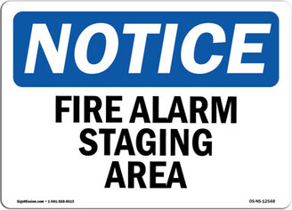 SignMission Fire Alarm Staging Area Sign - ShopStyle Home Office