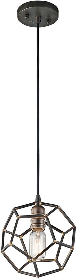 Loops 1 Bulb Ceiling Pendant Light Fitting Raw Steel LED E27 100W Bulb ...