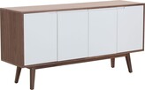 CTEX Modern Sideboard with 4 Door, Storage Cabinet, Buffet Table Anti ...