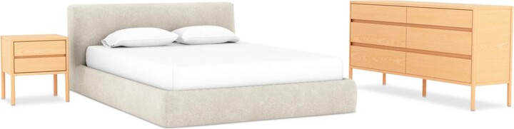 EQ3 Raydon 3pc Bedroom Set (Queen Bed + Dresser + 2-Drawer Nightstand ...