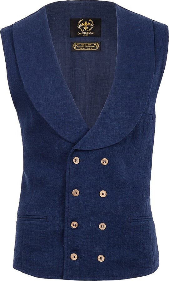 De IONESCU - 100% Hemp Vest, Wedding Waistcoat, Double-Breasted Vest ...