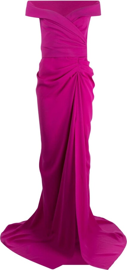 Rhea Costa Athena crepe maxi dress - ShopStyle