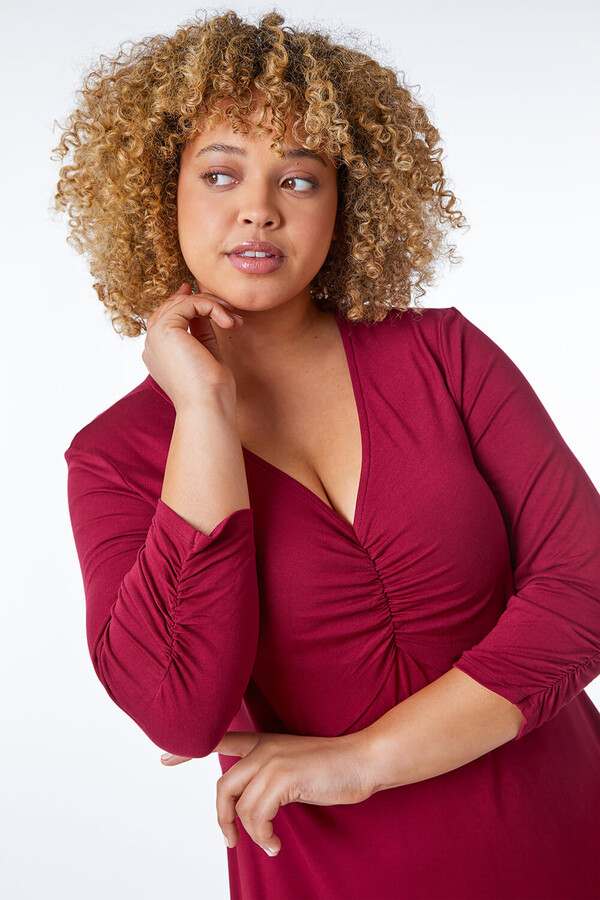 Roman Curve Roman Originals Curve Gathered Stretch Top - ShopStyle