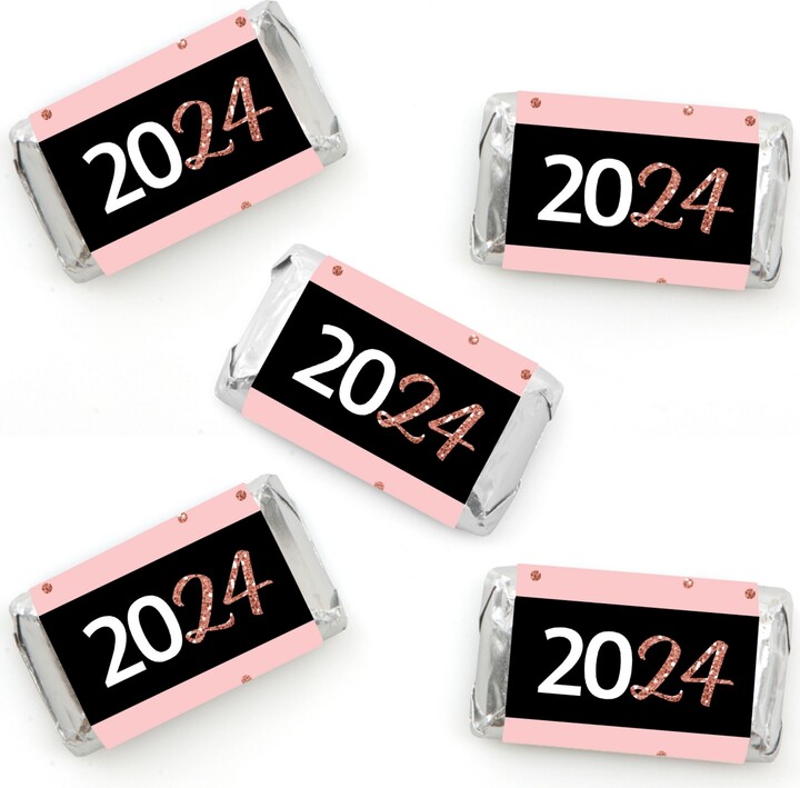 Big Dot Of Happiness Rose Gold Happy New Year Mini Candy Bar Wrapper ...