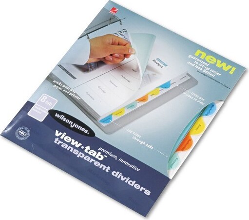Wilson Jones View-Tab Transparent Index Dividers 8-Tab Round Letter ...