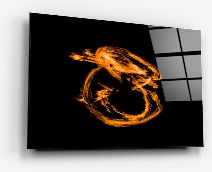 Etsy Fire Art 1-Abstract Art-Wall Glass Printing-Modern Home Decor ...