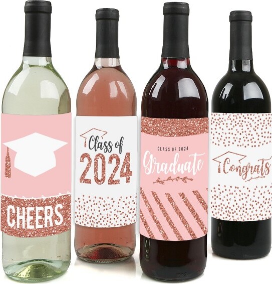 Big Dot of Happiness Rose Gold Grad - 2024 Graduation Party Decorations ...