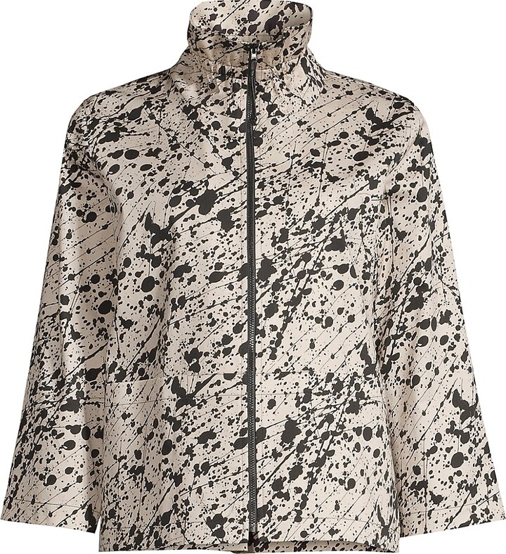 Caroline Rose Paint Splash Zip Jacket - ShopStyle