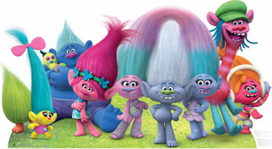 Star Cutouts Trolls Group Cardboard Standup - ShopStyle Baskets & Boxes