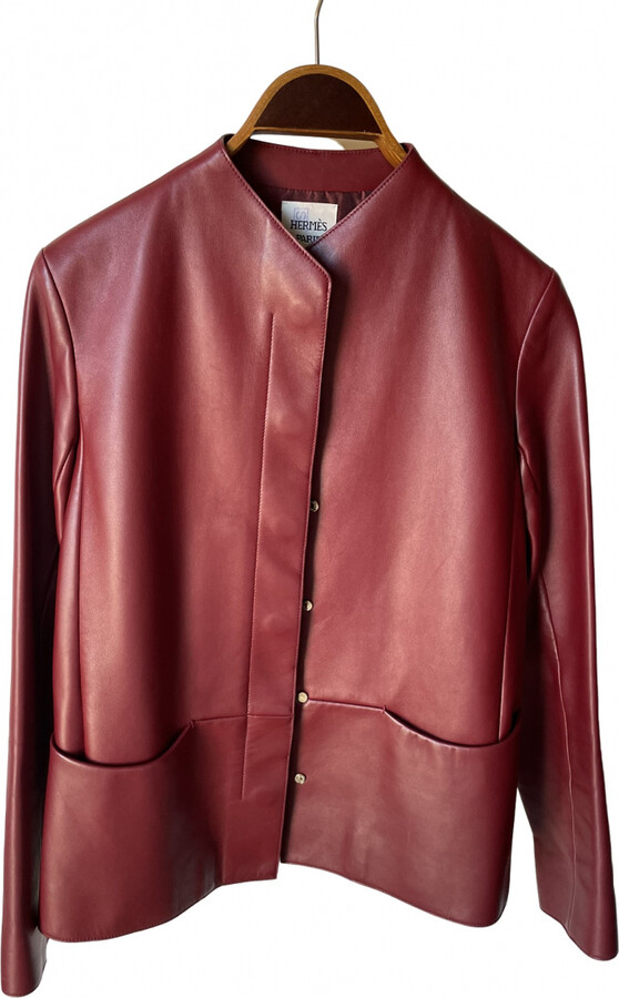 Hermes Leather jacket - ShopStyle