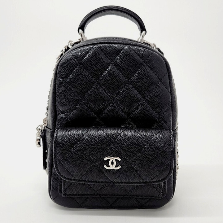 Chanel Black Leather Top Handle Mini Backpack - ShopStyle