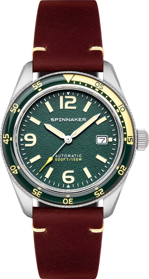 Spinnaker Fleuss Automatic Leather Strap Watch, 43mm - ShopStyle