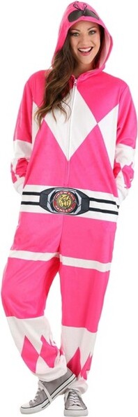 HalloweenCostumes.com Large Power Rangers Pink Ranger Hooded Adult ...