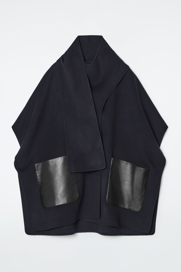 COS Double-Faced Wool Scarf Cape - ShopStyle