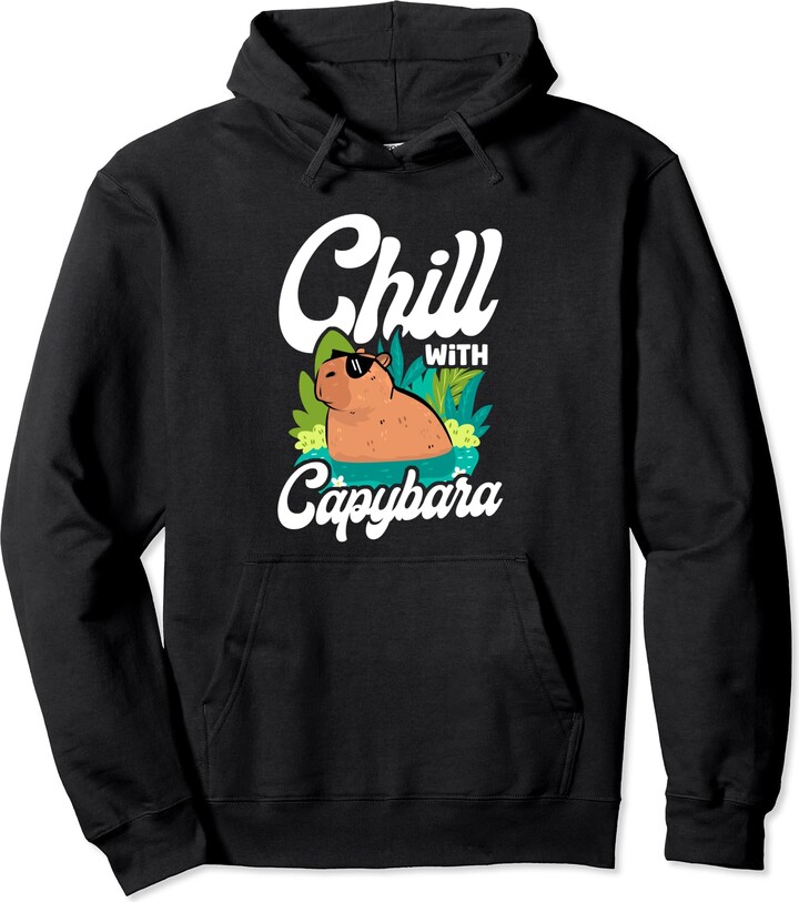 Funny Capybara Lovers Gift Ideas Chill with Capybara - Cute Cool ...