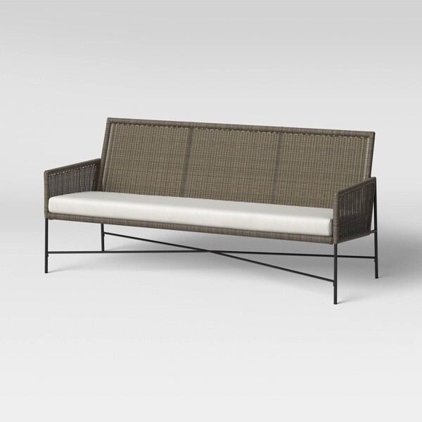 Threshold designed w/Studio McGee Wicker & Metal X Frame Patio Sofa ...
