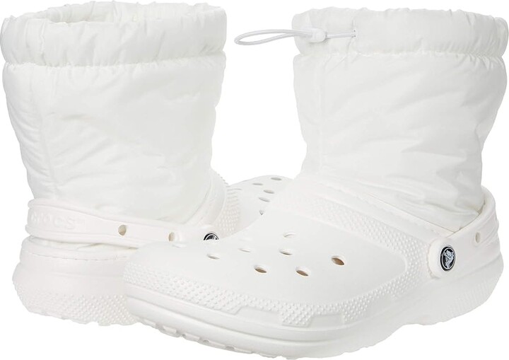 Crocs Classic Lined Neo Puff Boot (White/White) Shoes - ShopStyle