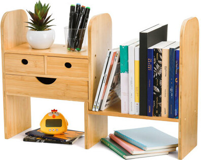 Latitude Run Bamboo Desktop Drawer Organizer, Adjustable Desktop ...