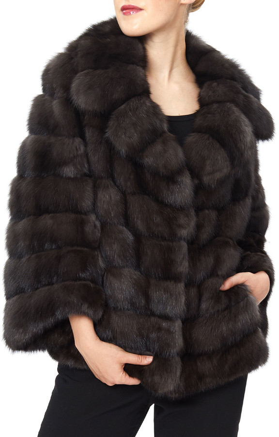 Gorski Short Horizontal Russian Sable Jacket - ShopStyle