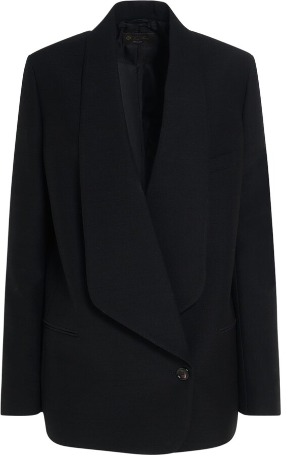Loro Piana Sheri cotton & silk jacket w/wide lapels - ShopStyle Blazers