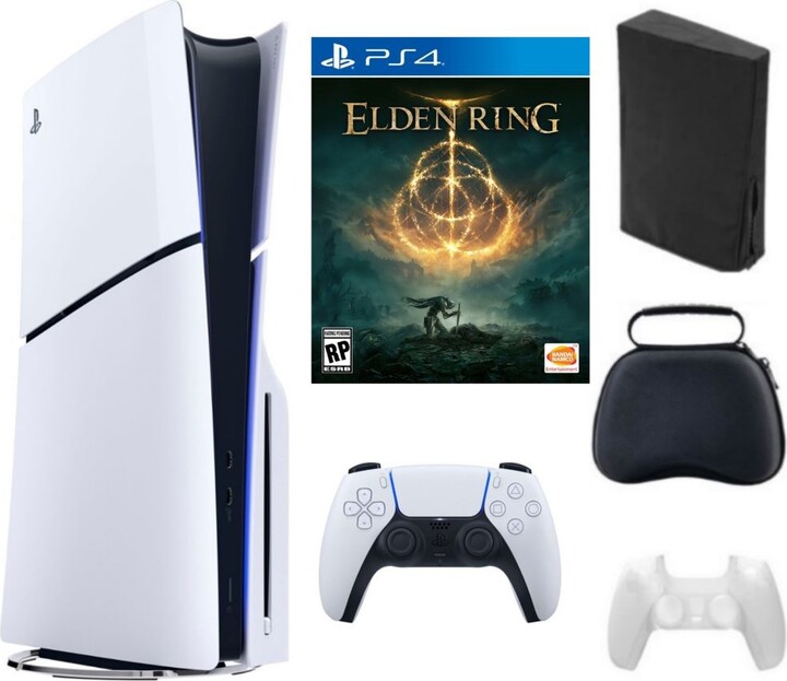 Sony PS5 - Playstation 5 Slim Disc Bundle With Accessories, and Elden ...