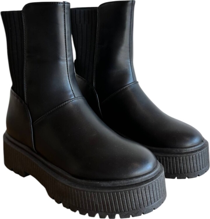 Let's See Style Women's Phase Platform Boot In Black - ShopStyle
