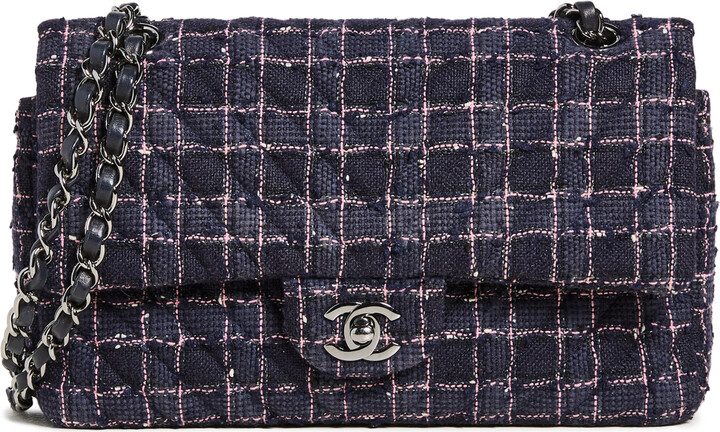 What Goes Around Comes Around Chanel Multi Tweed Chevron Double Flap 1 ...