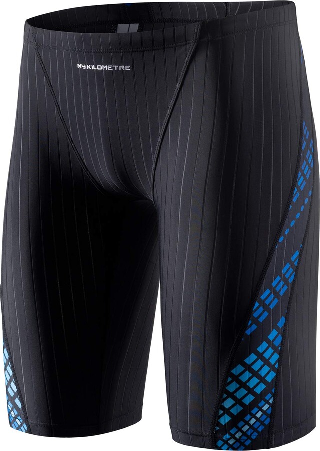 MY KILOMETRE Men's Jammers Swimsuit Fixed Swimming Jammer Long Swimming ...