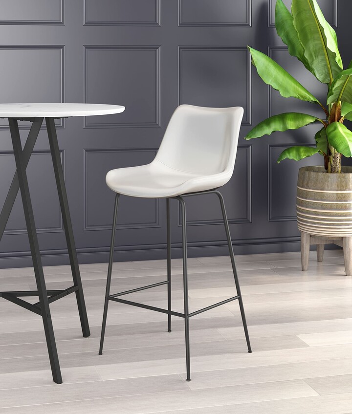 RUG BRANCH Byron Barstool White - Barstools Design - White - Made with ...