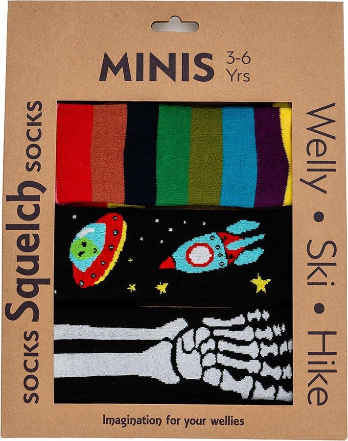 Squelch Wellies Set of 3 Mini Welly Socks in a Gift Box - ShopStyle