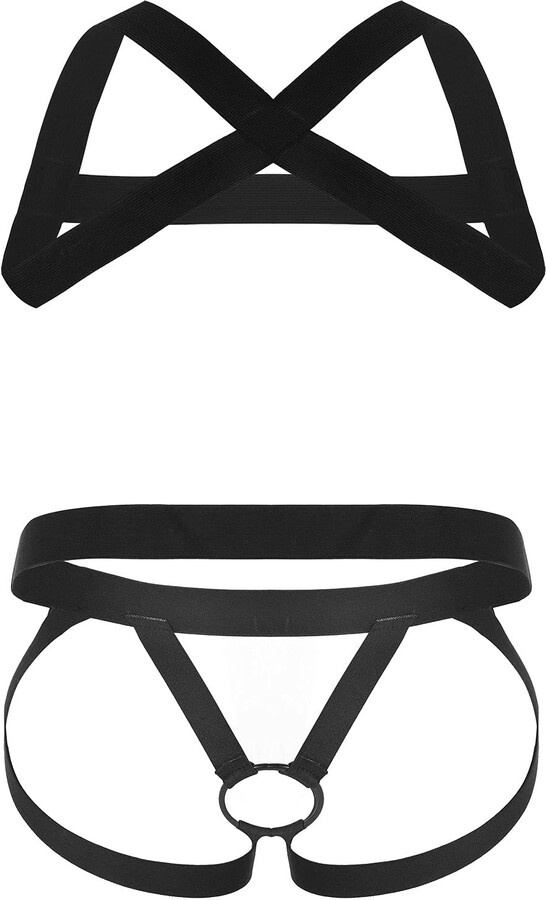 Kaerm Men Nylon Body Chest Harness Belts Halter Elastic Straps Crop ...