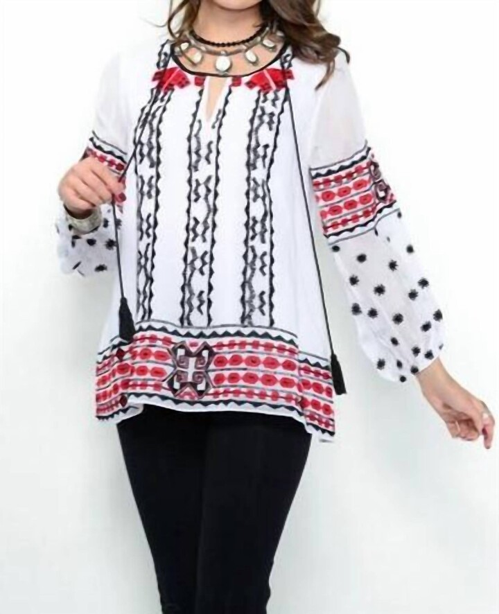 Vintage Collection Cherry Blossom Tunic In Multi - ShopStyle Tops