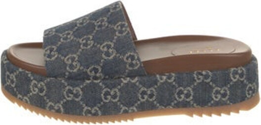 Gucci GG Signature Printed Slides - ShopStyle